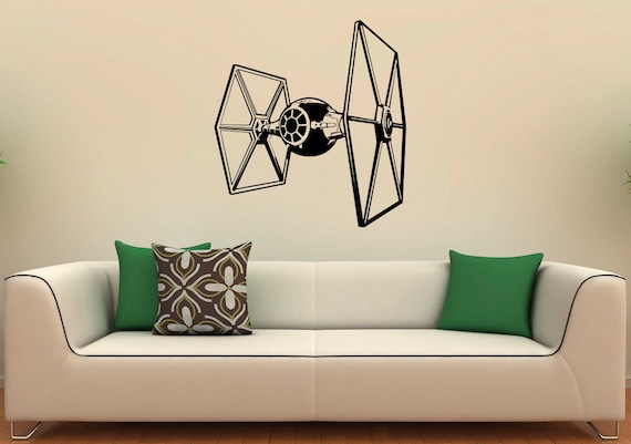 TIE Fighter Starfighter Wall Decal Vinyl Stickers Star Wars | Etsy