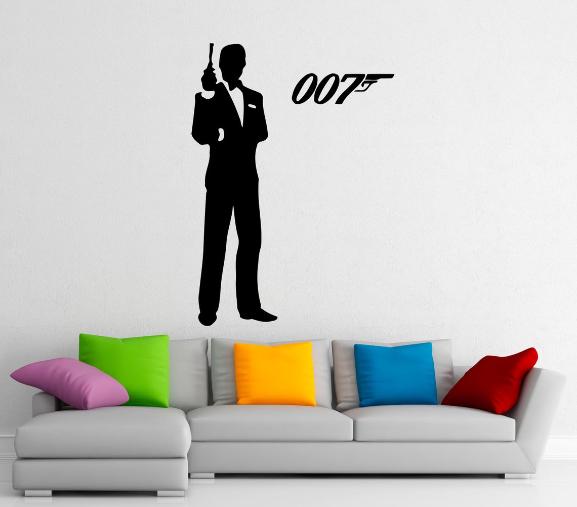 James Bond Wall Decal Vinyl Stickers Secret Agent Home - Etsy UK