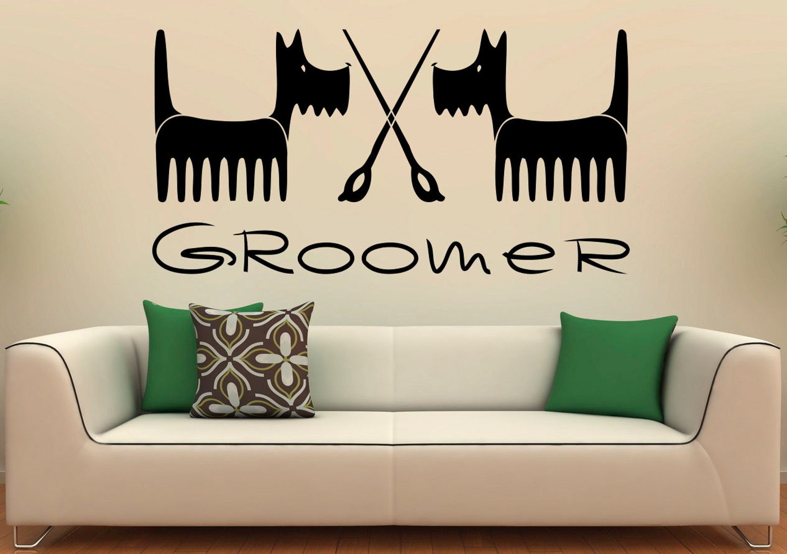 Pet Grooming Wall Decal Vinyl Stickers Pet Shop Interior Pet | Etsy