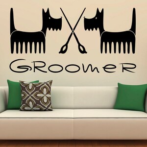 Pet Grooming Wall Decal Vinyl Stickers Pet Shop Interior Pet | Etsy