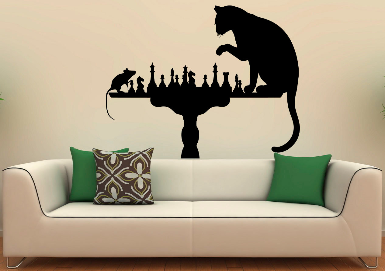 Chess Game Wall Decal Vinyl Stickers Strategy Board Game - Etsy