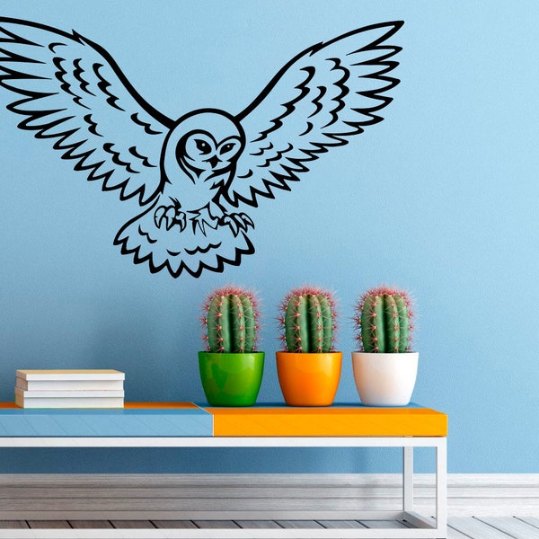 Owl Wall Decal - Etsy