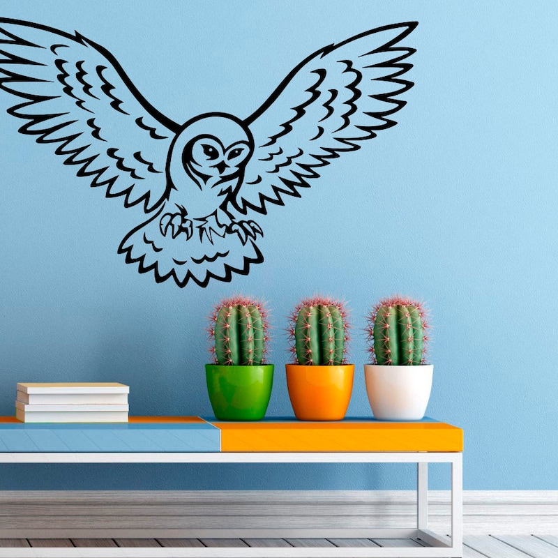 Owl Wall Decal - Etsy
