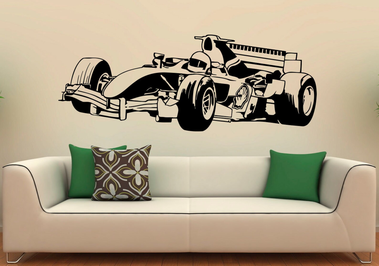 Formula 1 Wall Decal Wall Sticker Sports Car Racing Interior - Etsy
