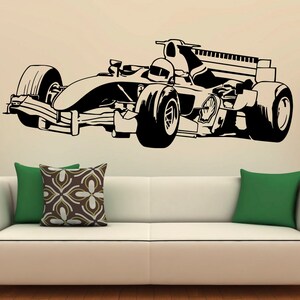 Formula 1 Wall Decal Wall Sticker Sports Car Racing Interior Bedroom ...