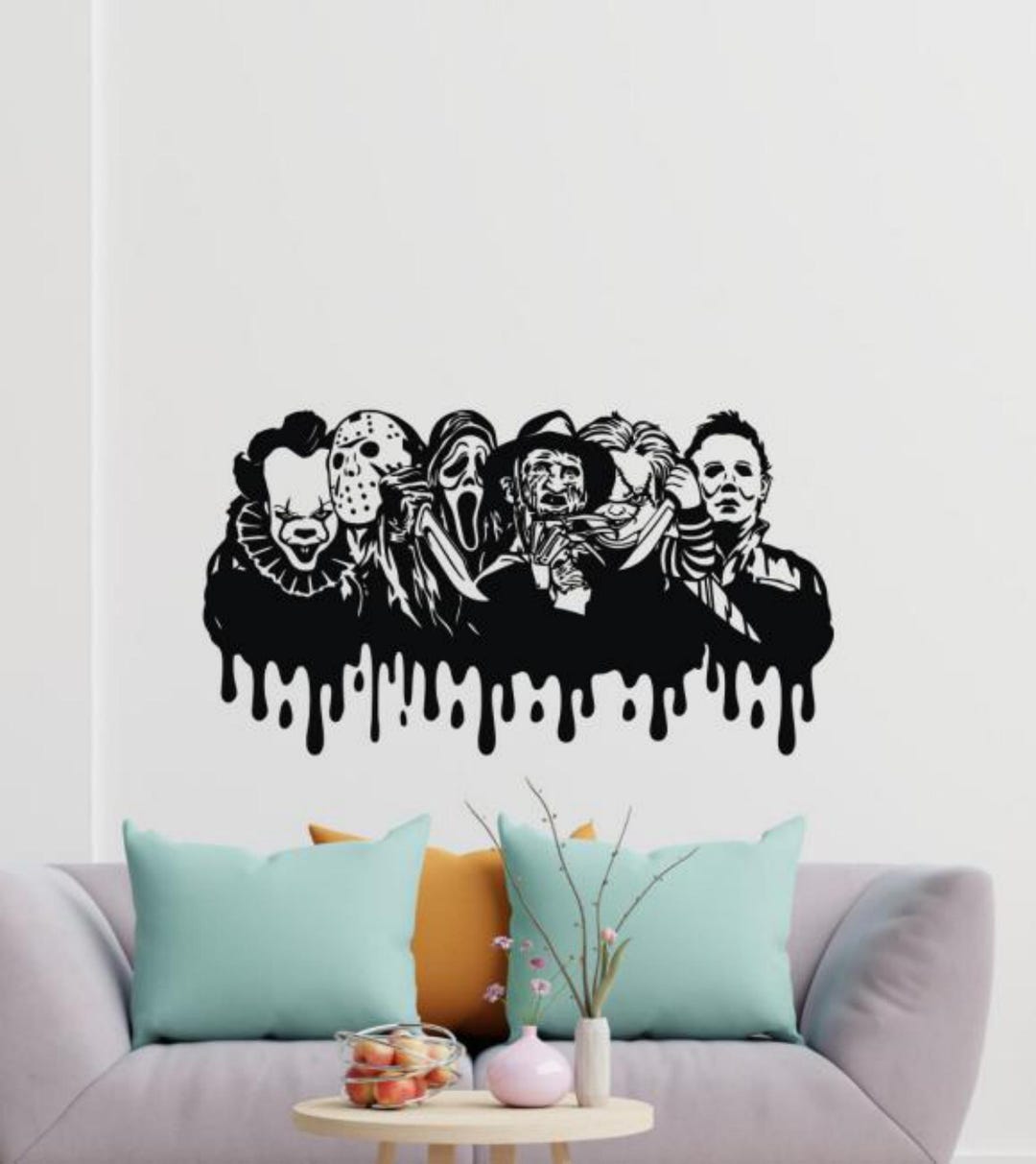 Horror Wall Decal Vinyl Sticker Killers Maniacs Sign Theater Wall Art ...