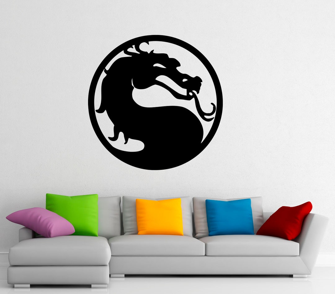 Dragon Wall Decal Vinyl Stickers Gothic Style Fantasy Home Interior ...