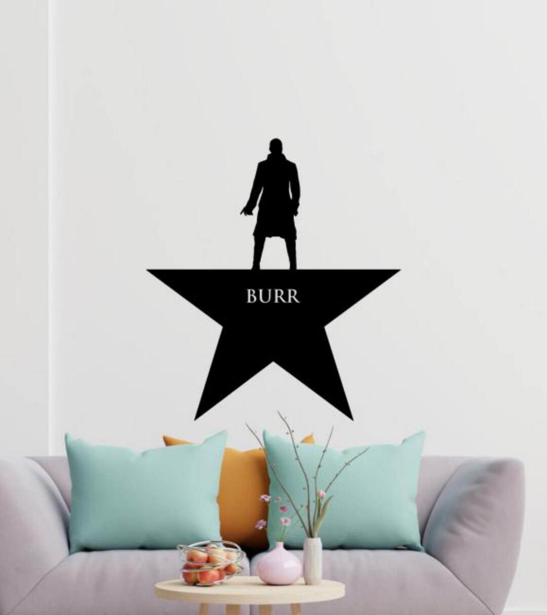 Burr Hamilton Wall Decal Vinyl Sticker American Musical Sign Wall Art ...