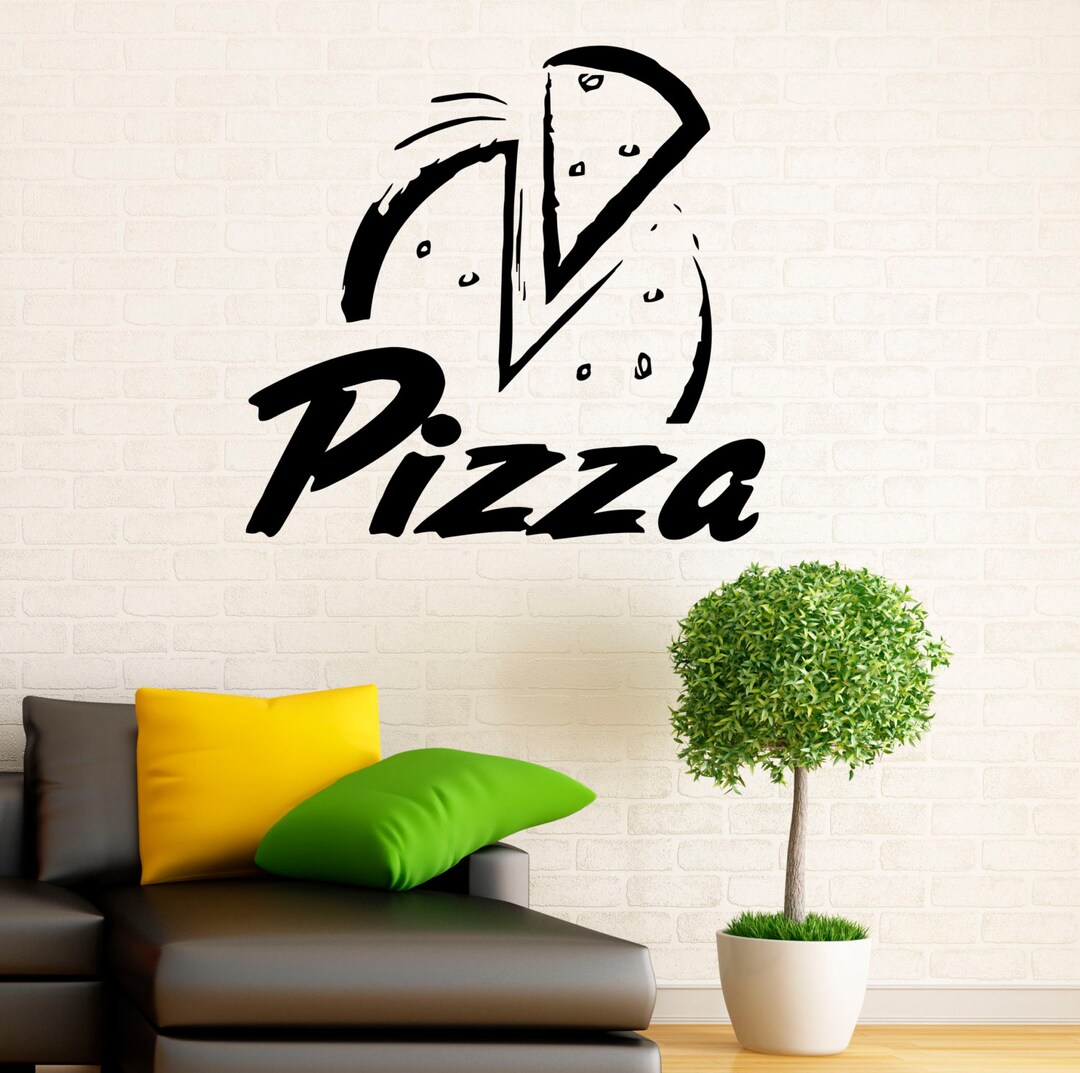 Pizzeria Wall Decal Vinyl Stickers Pizza Restaurant Interior - Etsy