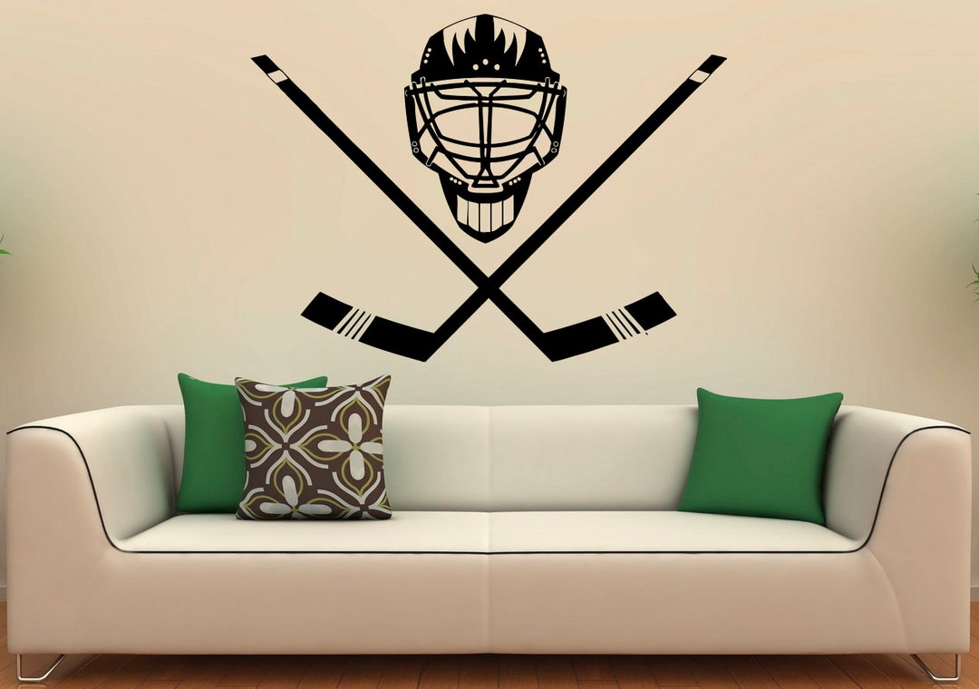 Hockey Wall Decal Wall Sticker Sports Interior Bedroom Home Decor Dorm ...