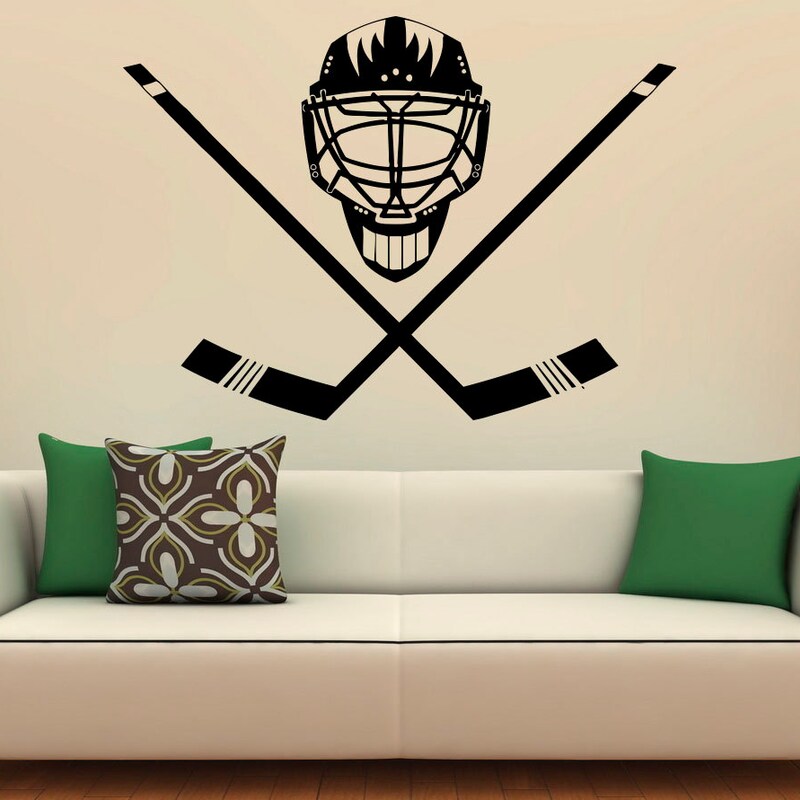 Hockey Wall Decal - Etsy