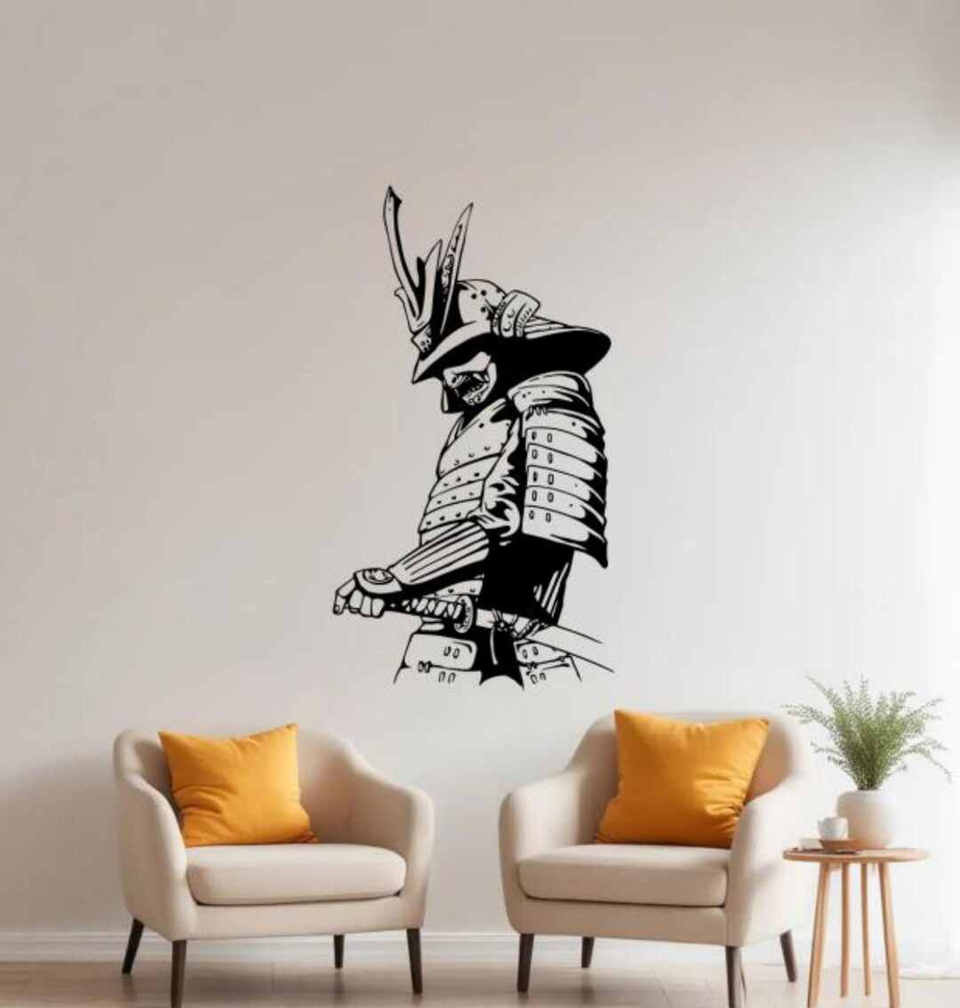 Samurai Wall Decal Vinyl Sticker Ninja Wall Art Ronin Warrior Wall ...