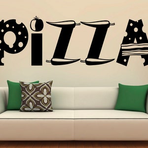 Pizza Wall Vinyl Decal Pizzeria Stickers Art Interior Housewares Design ...
