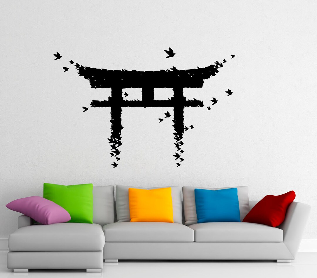 Torii Japanese Gate Wall Sticker Vinyl Decal Japanese Culture - Etsy