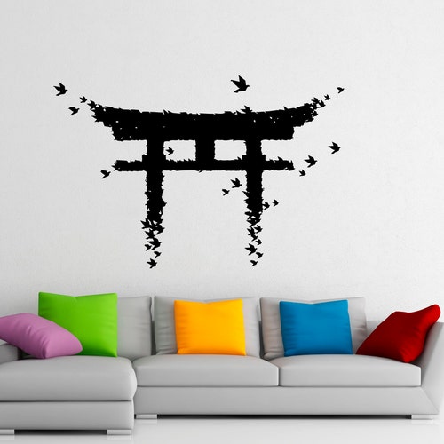Torii Japanese Gate Wall Sticker Vinyl Decal Japanese Culture - Etsy