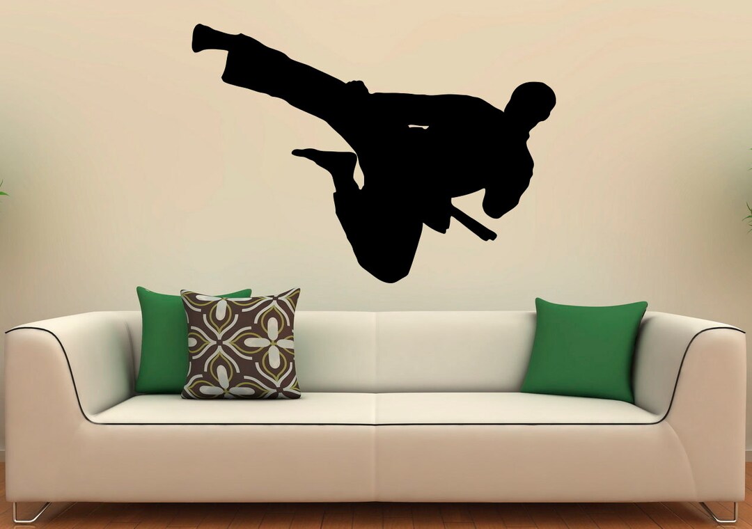 Martial Arts Karate Wall Decal Vinyl Stickers Fighting Home Interior ...