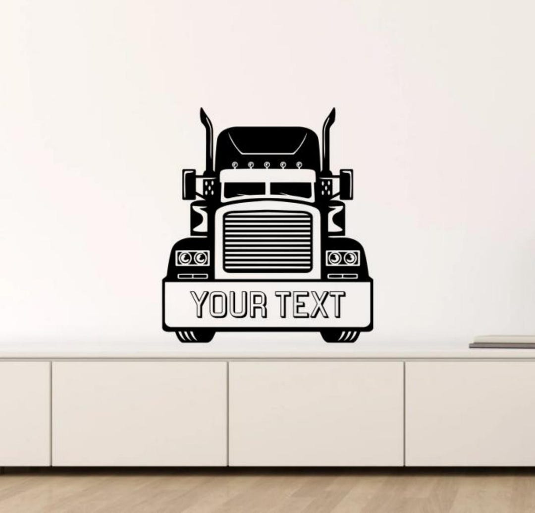 Custom Semi Truck Wall Decal Vinyl Sticker Personalized Name Wall Art ...