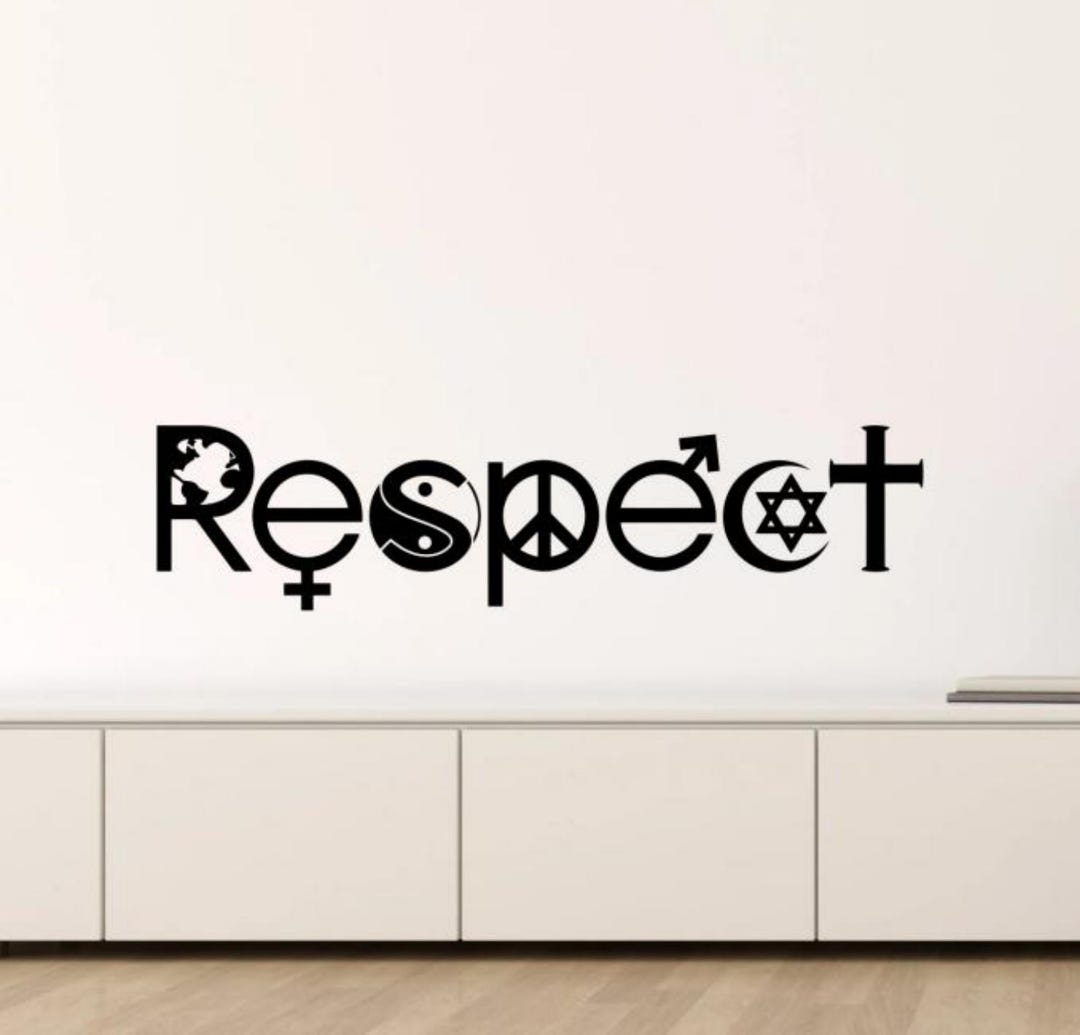 Respect Wall Decal Vinyl Sticker Wall Art Coexist Sign Diversity Wall ...