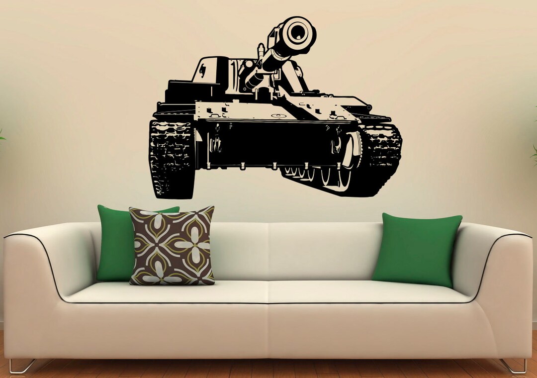 Tank Wall Vinyl Decal Military Vehicles Stickers Army Interior ...