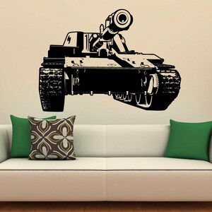 Tank Wall Vinyl Decal Military Vehicles Stickers Army Interior | Etsy