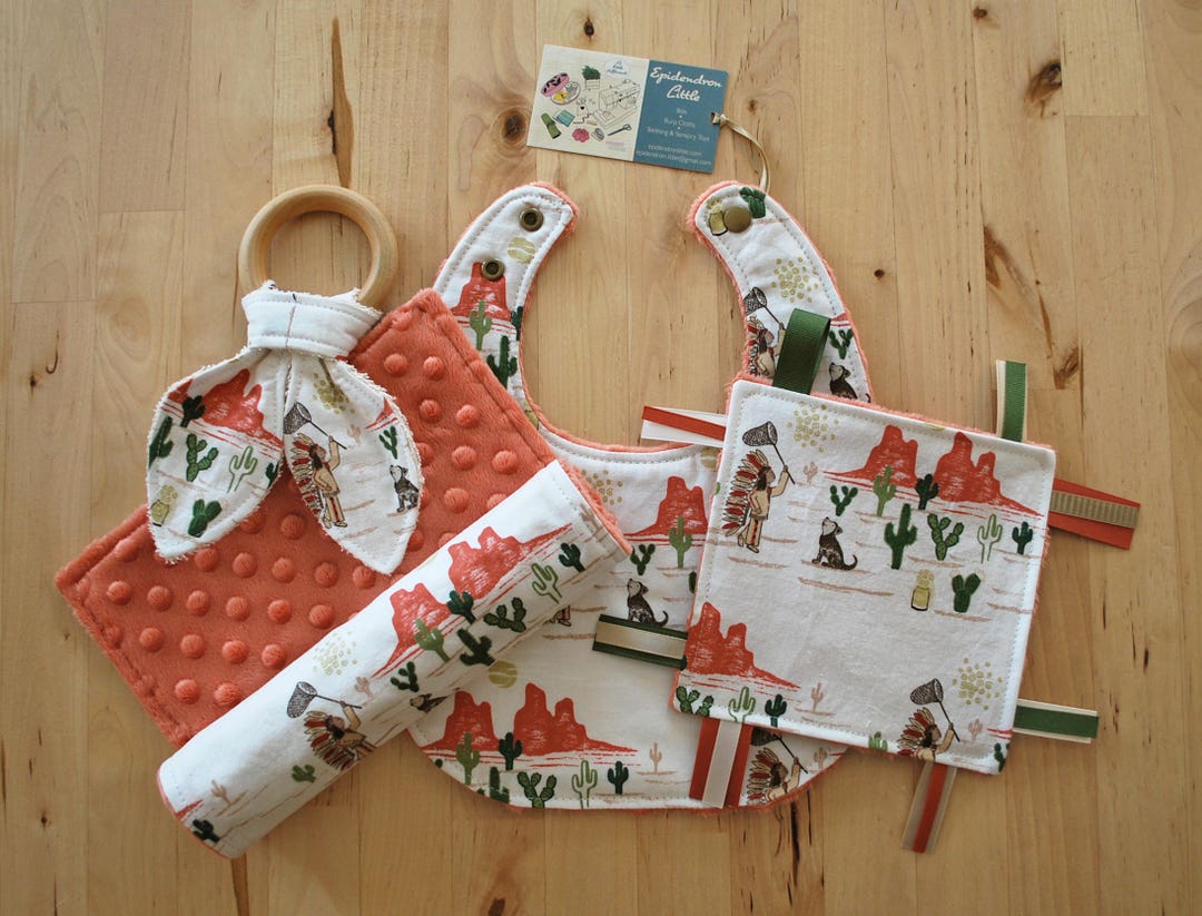Baby Boy Gift Set - Native American Cactus Desert Dream Catcher - Bib ...
