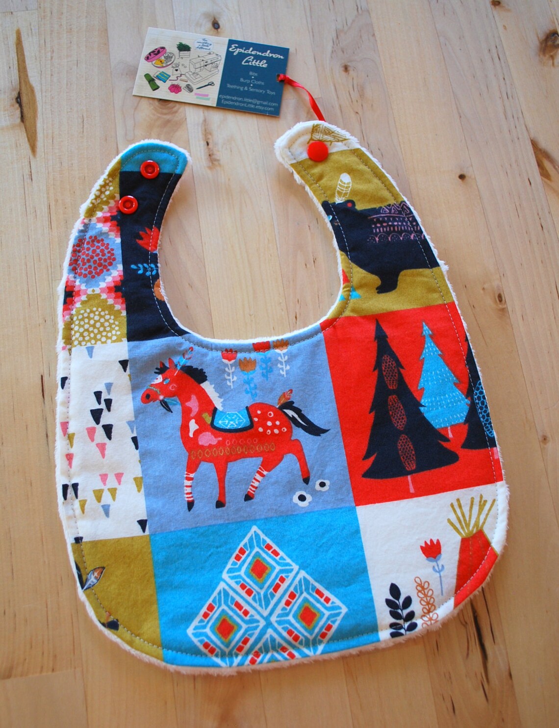 Baby Girl Gift Set - Native American Patchwork - Organic Cotton & Minky ...