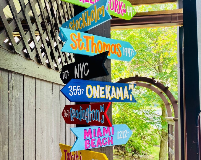 Sign Post Arrows Destination Arrows 9 Hand Painted & Cut - Etsy