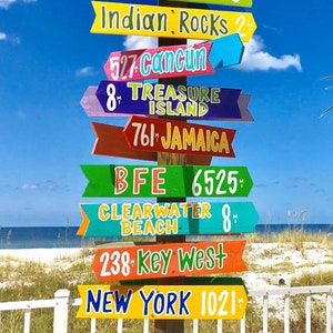 Custom Coastal Directional Signs! Set of 10 Signs - Etsy