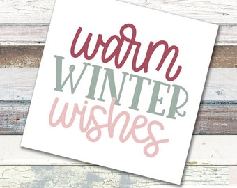 Warm Wishes Card | Etsy