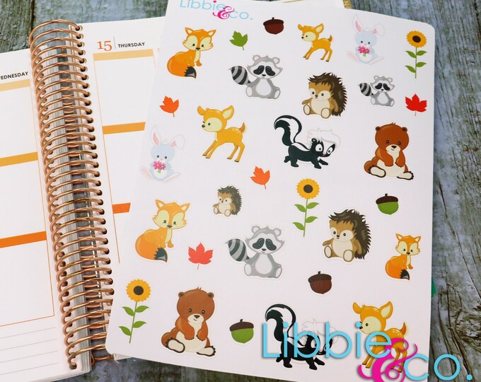 Woodland Animal Life Planner Stickers Perfect for the Erin Condren ...