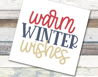 Warm Wishes Card | Etsy