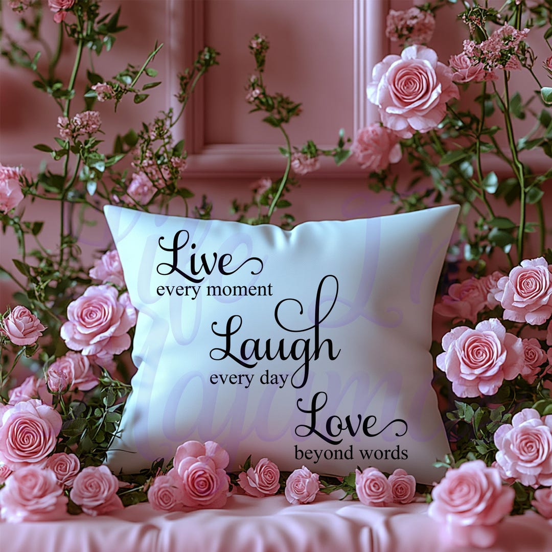 Live Every Moment Laugh Every Day Love Beyond Words SVG PNG - Etsy
