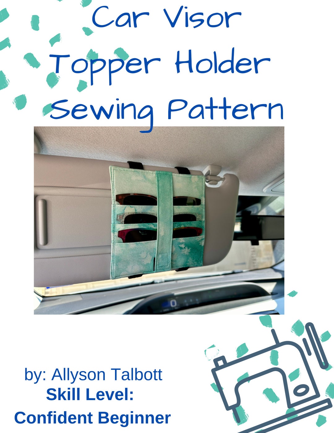 Car Visor Topper Holder- SEWING PATTERN - Etsy