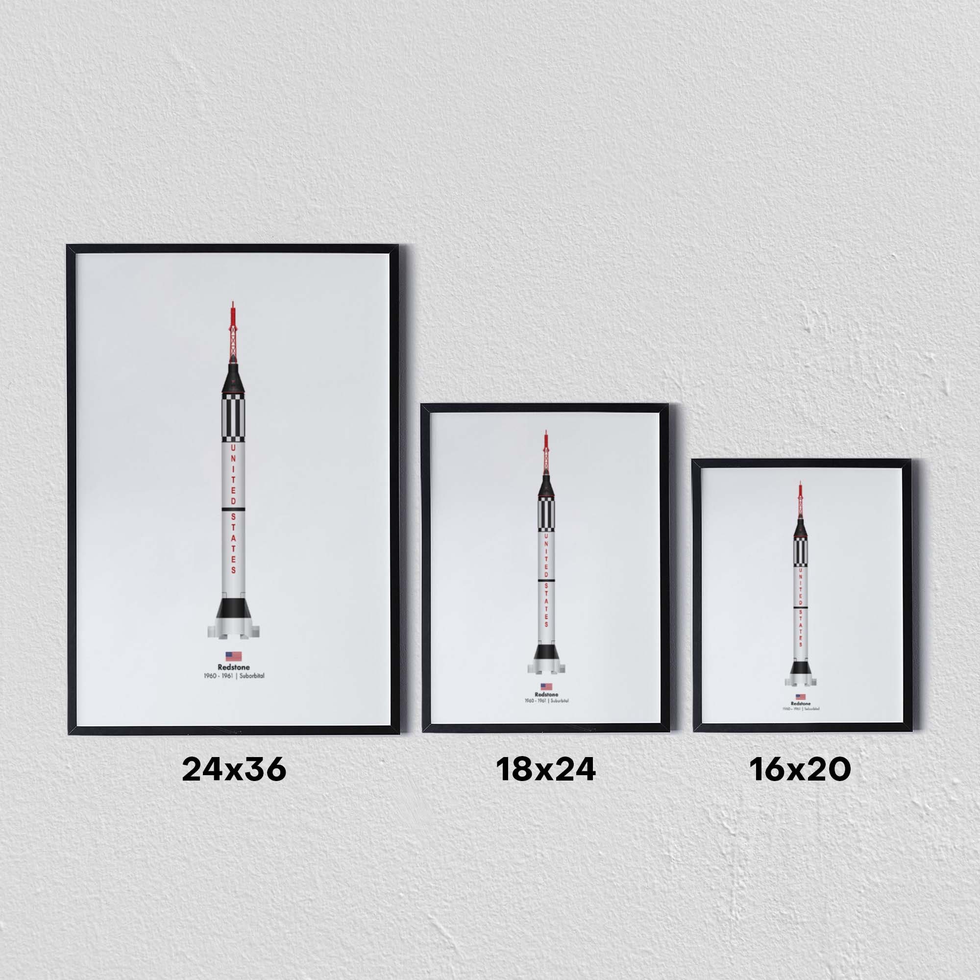 Redstone Space Rocket Poster Print - Etsy