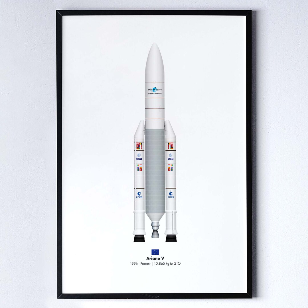Ariane V Space Rocket Poster Print - Etsy