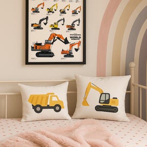 Diggers of the World Kids Poster, Educational Construction Wall Art ...