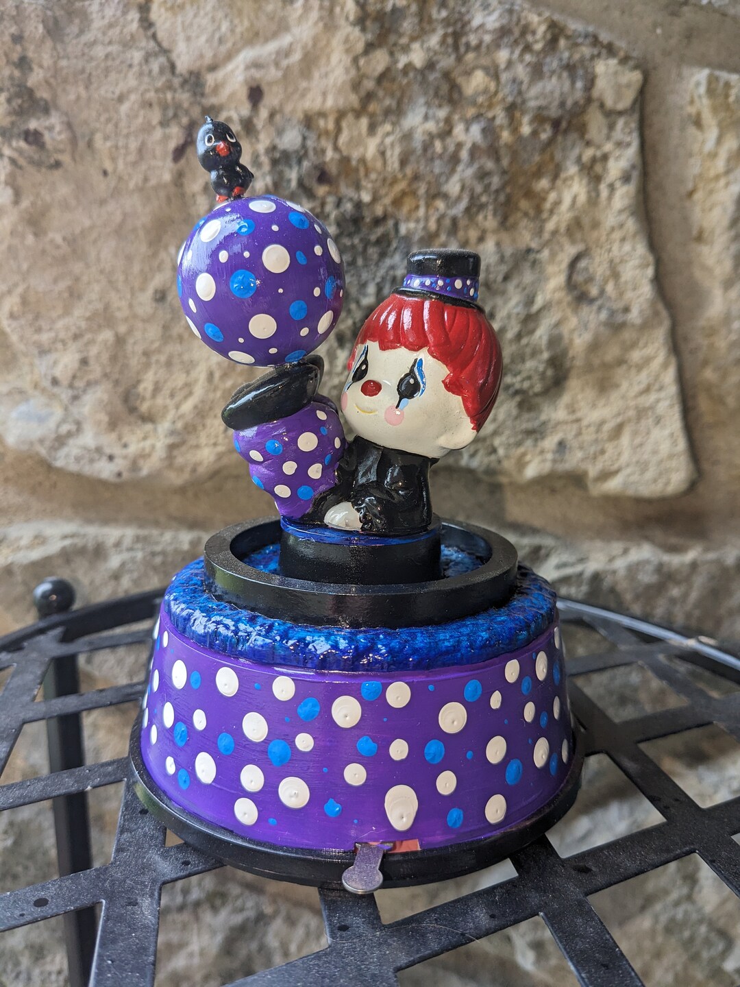 Upcycled Repainted Altered Precious Moments Figurine | Spinning Musical ...