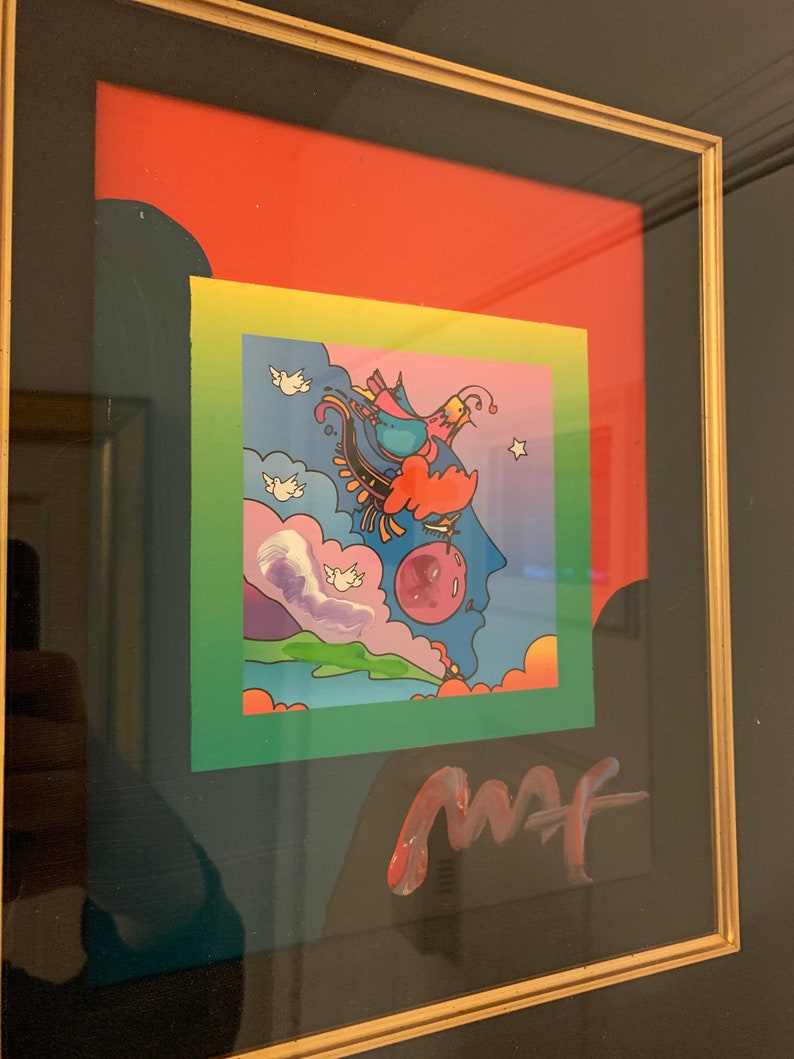 Peter Max Mixed Media Woodstock Series “profile on B” - Etsy