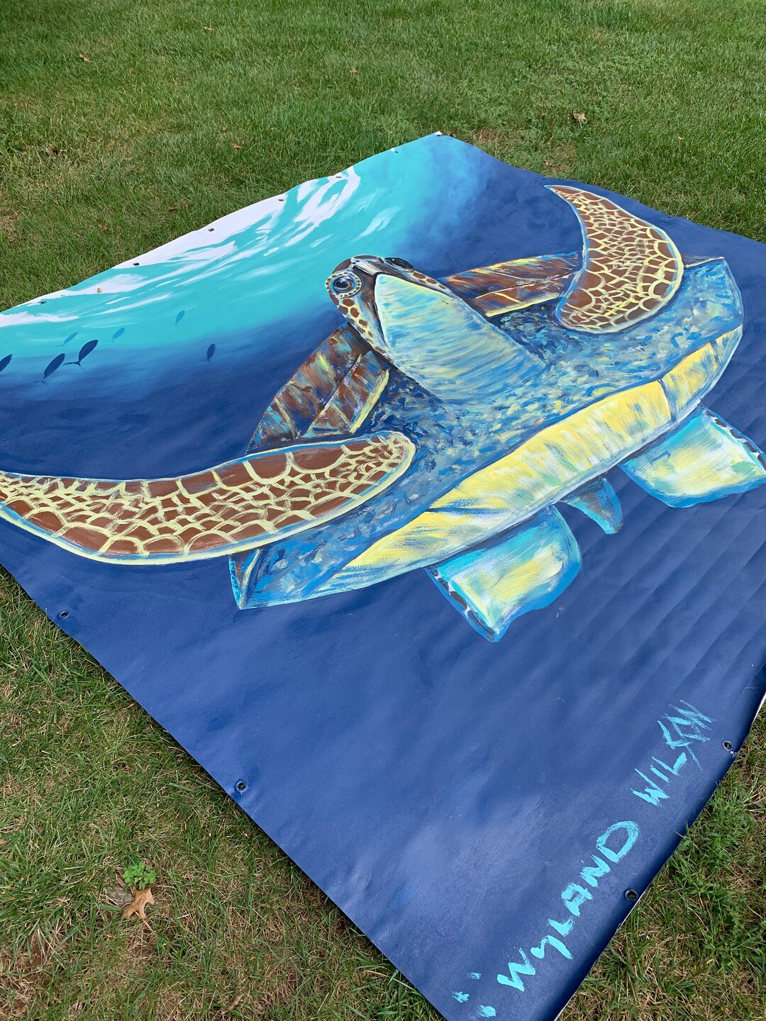 Robert Wyland Original Rare “turtle” Mural One of a Kind - Etsy