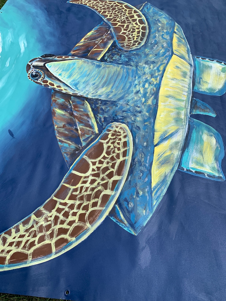 Robert Wyland Original Rare “turtle” Mural One of a Kind - Etsy