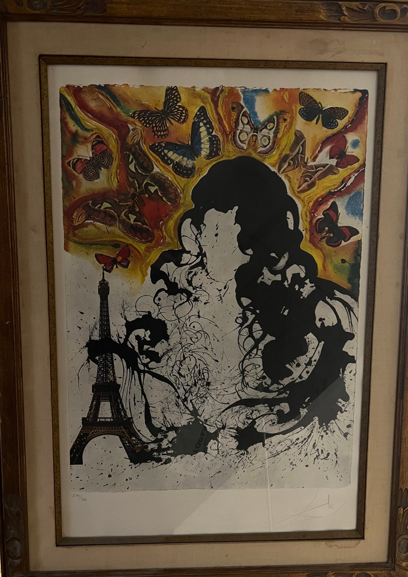 Salvador Dali (1904-1989) Surrealist Original Lithograph Butterfly ...