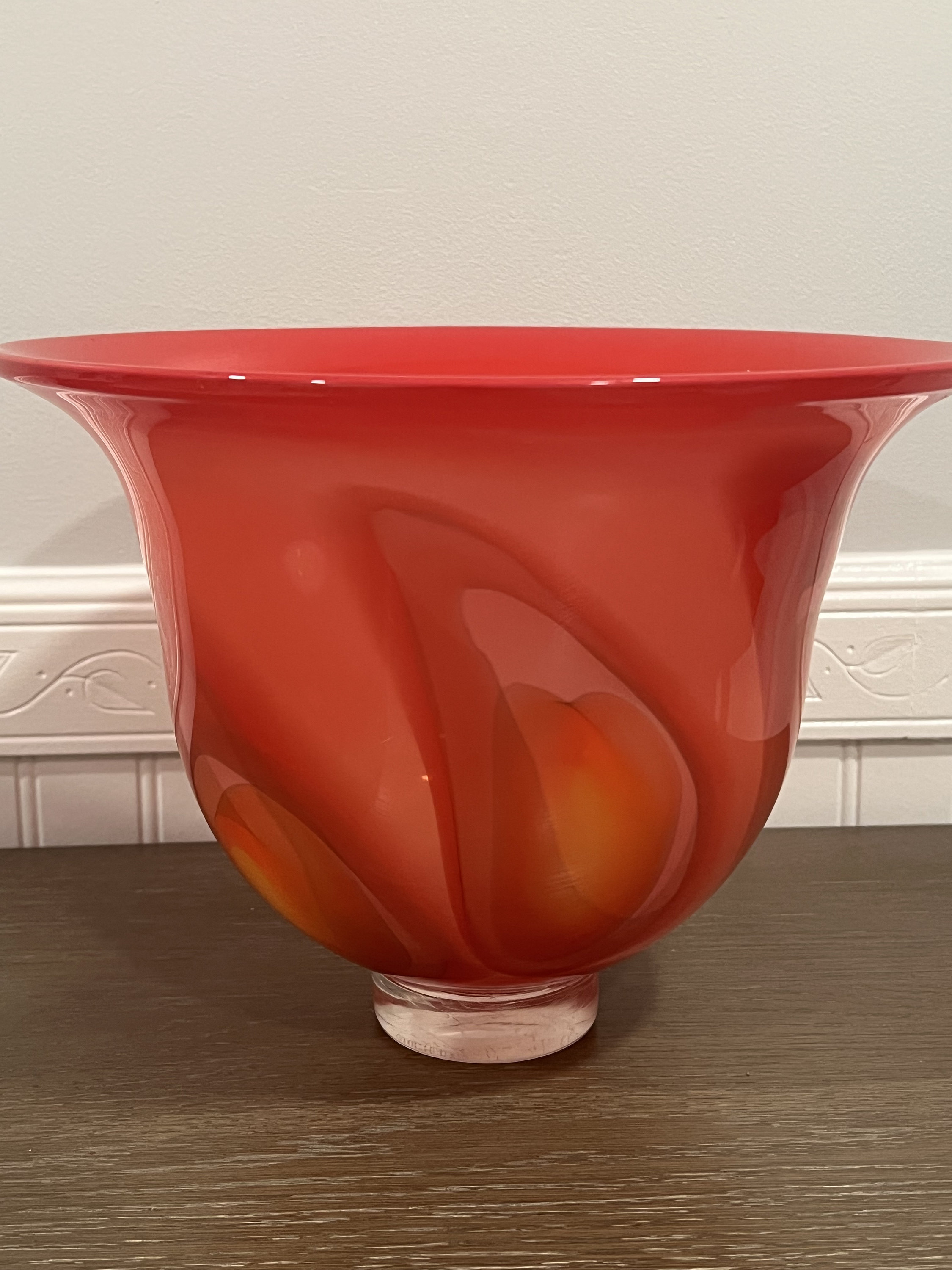 Handmade Art Glass Wide Mouth Vase by Nancy Otto - Etsy