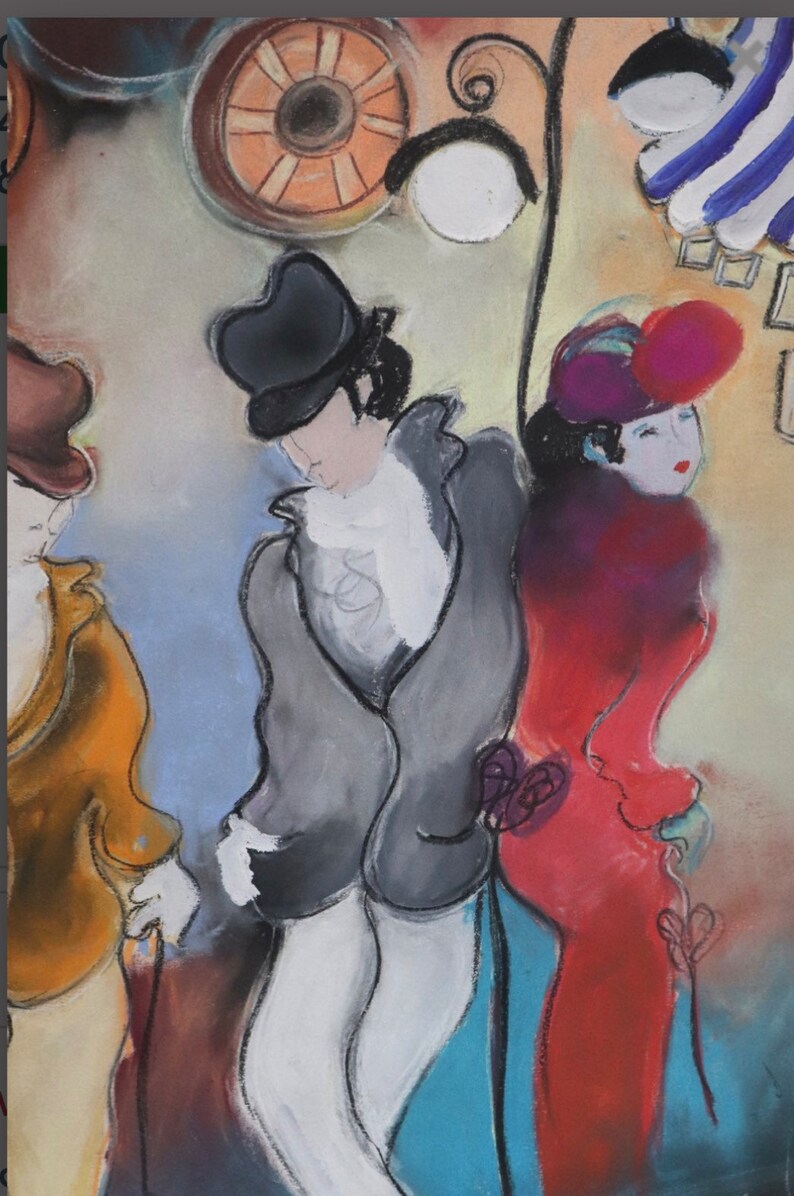 Zule Moskowitz Argentianian | 20th Century Street Scene 31 X 47 ...