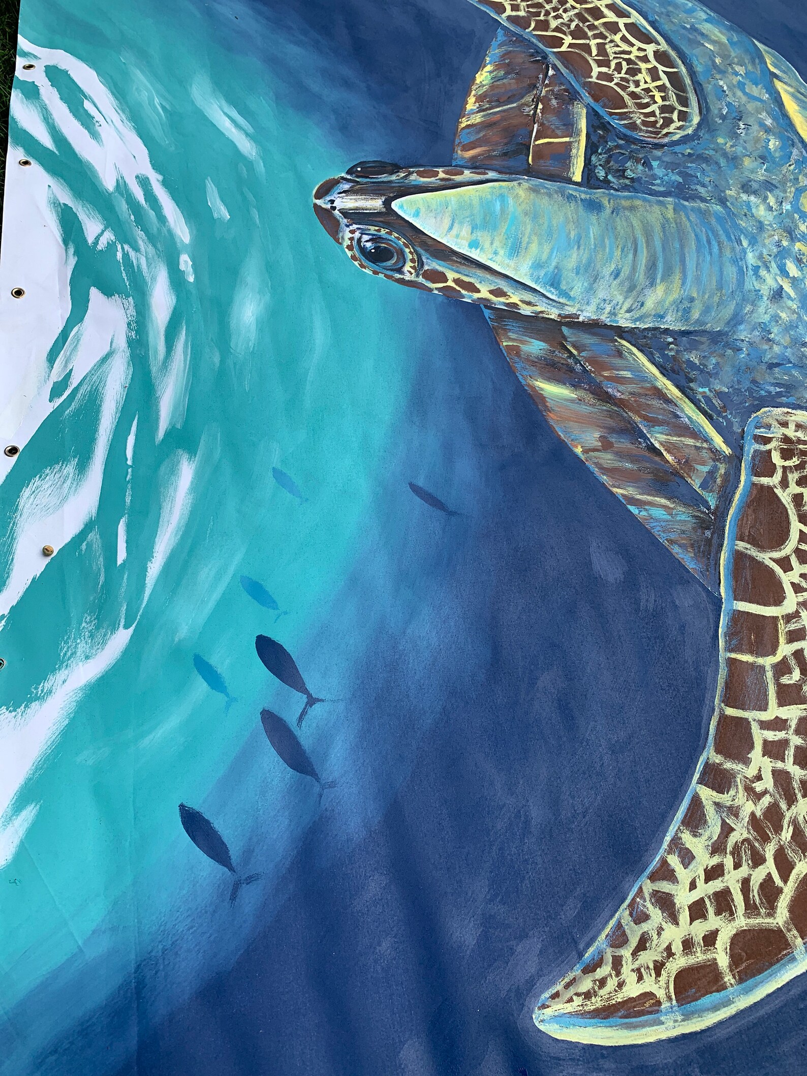 Robert Wyland Original Rare turtle Mural One of a Kind - Etsy