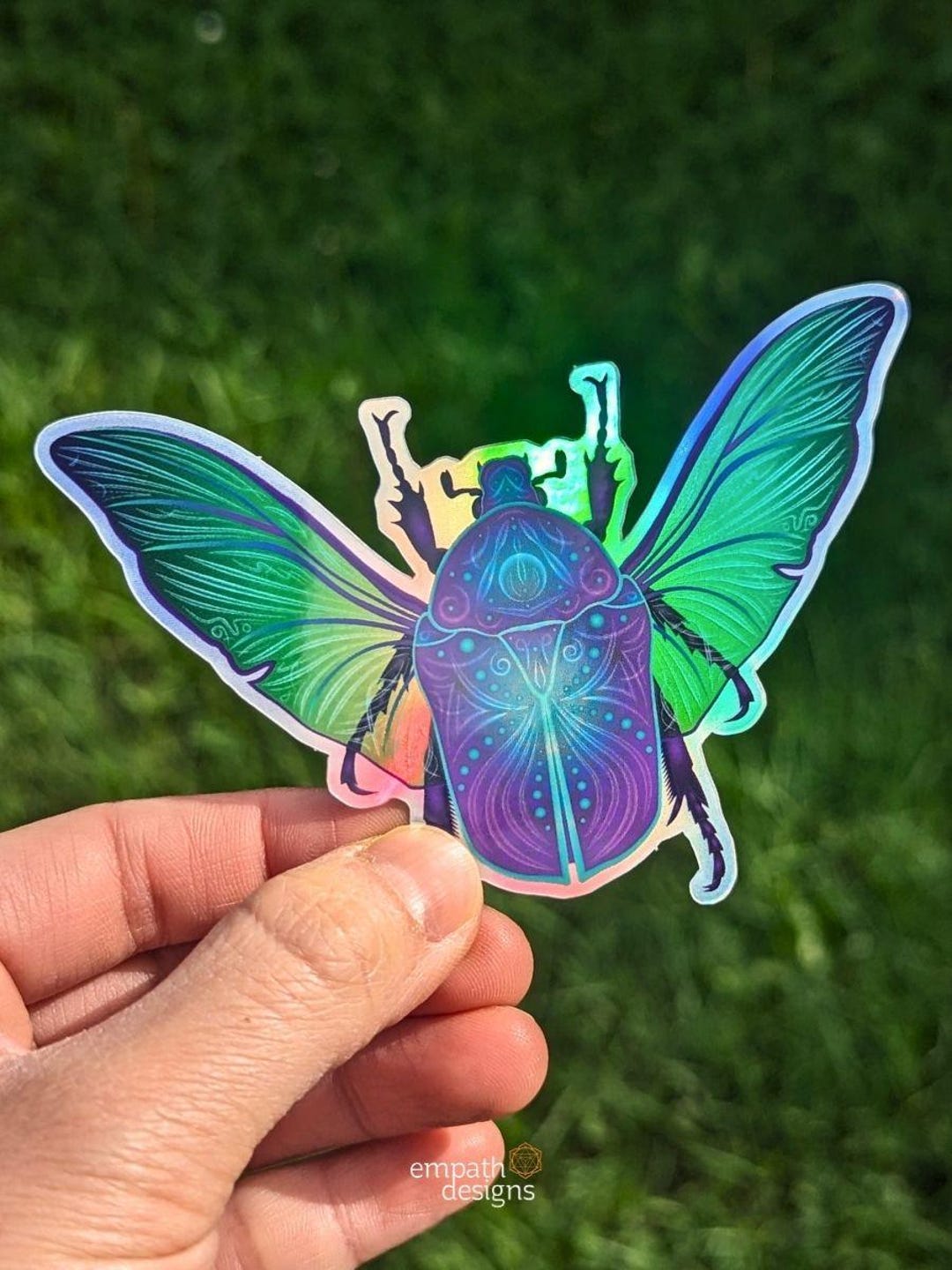 Scarab Beetle Sticker, Beetle Sticker, Cute Insect Sticker, Bug Sticker ...