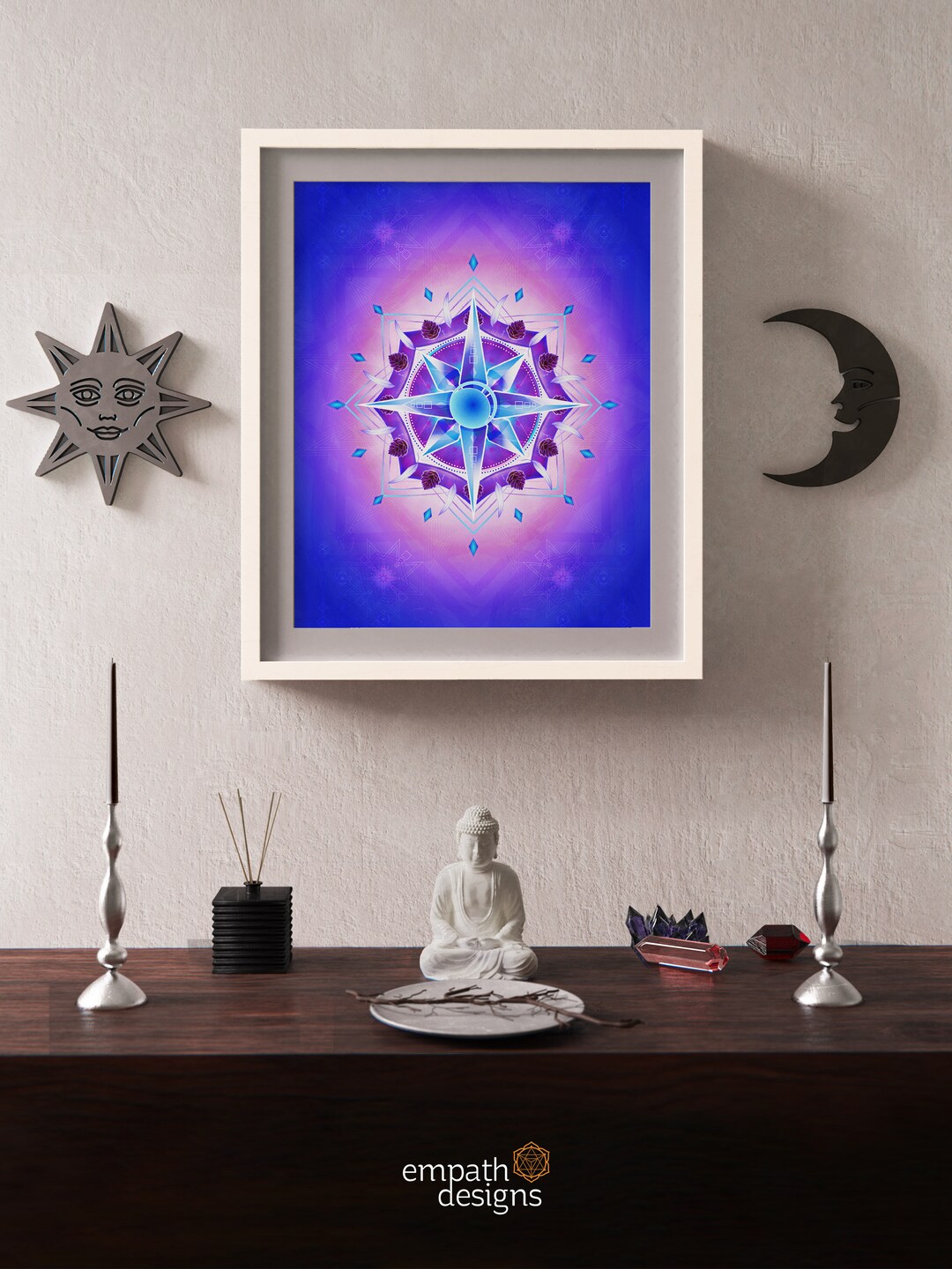Winter Solstice Wall Art Print, Solstice Energy Meditation Art for ...