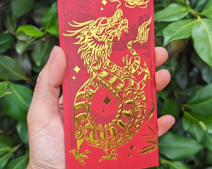 Year of the Dragon 2024 Chinese New Year Envelope, Red Packet, Red ...