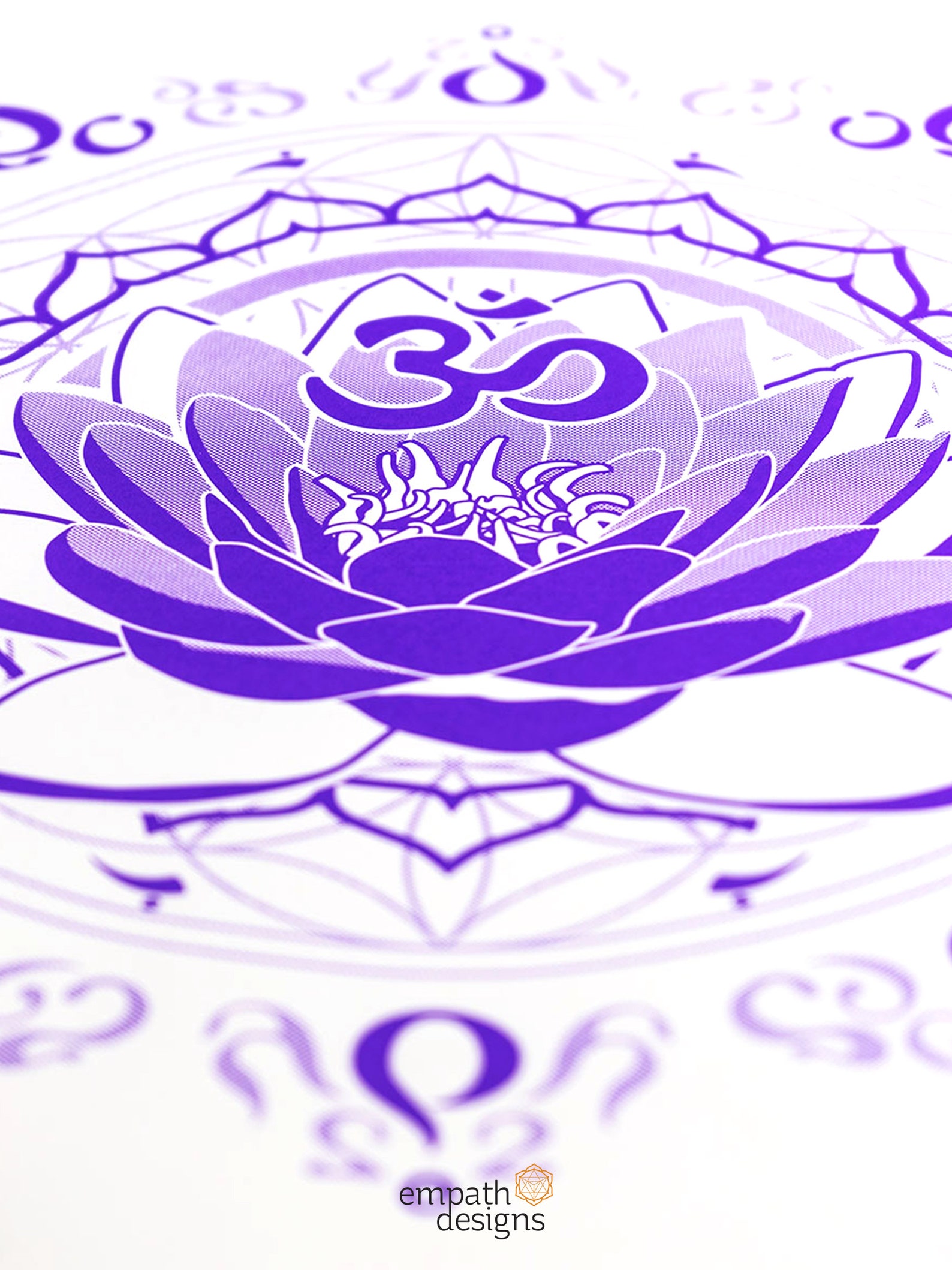 Lotus Crown Chakra Fine Art Screen Print / Wall Art / | Etsy