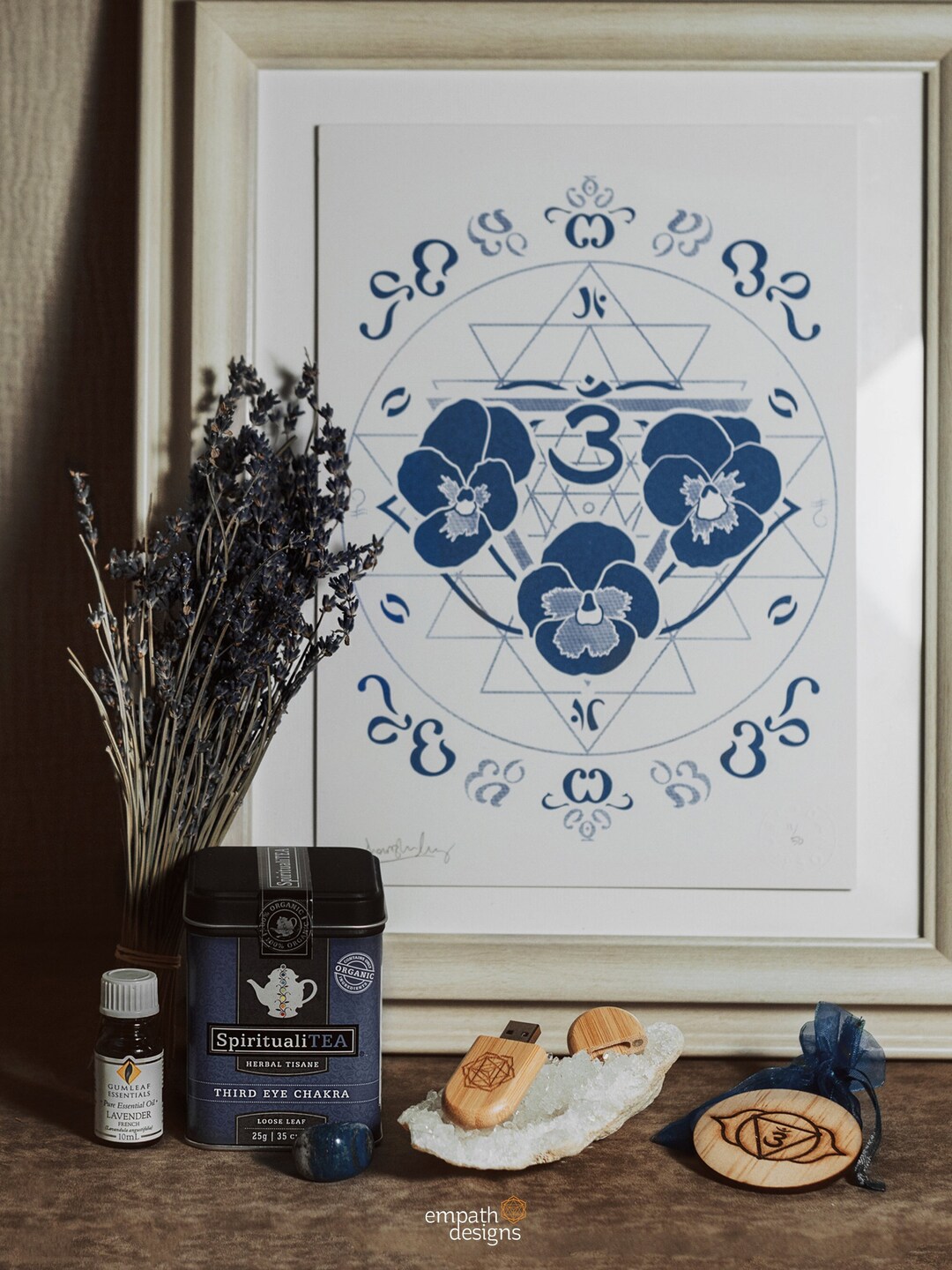 Pansy Third Eye Chakra, Meditation Kit, Self Care Gift Box, Spiritual ...