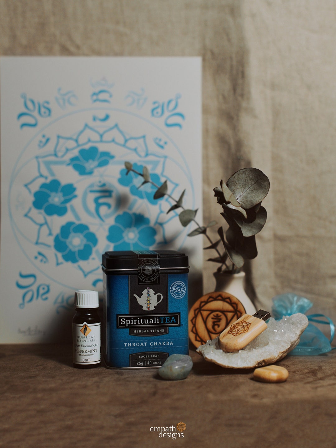 Primrose Throat Chakra, Meditation Kit, Meditation Gift Box, Meditation ...